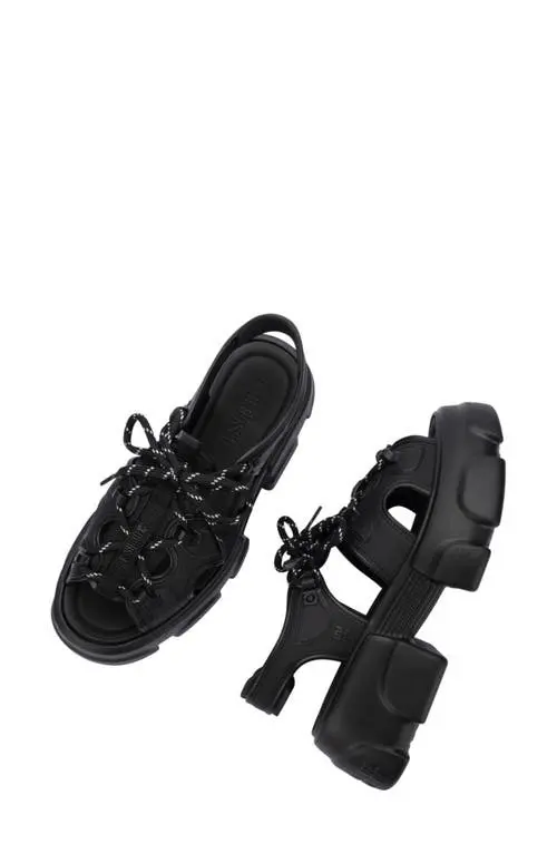 Melissa Camp Platform Sandal - Black