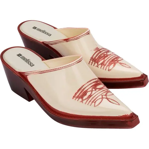 Melissa Texas Mule - Red/beige