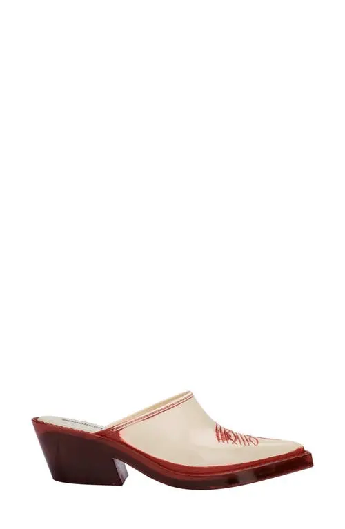 Melissa Texas Mule - Red/beige