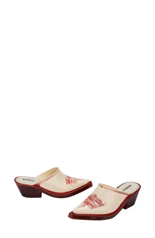 Melissa Texas Mule - Red/beige