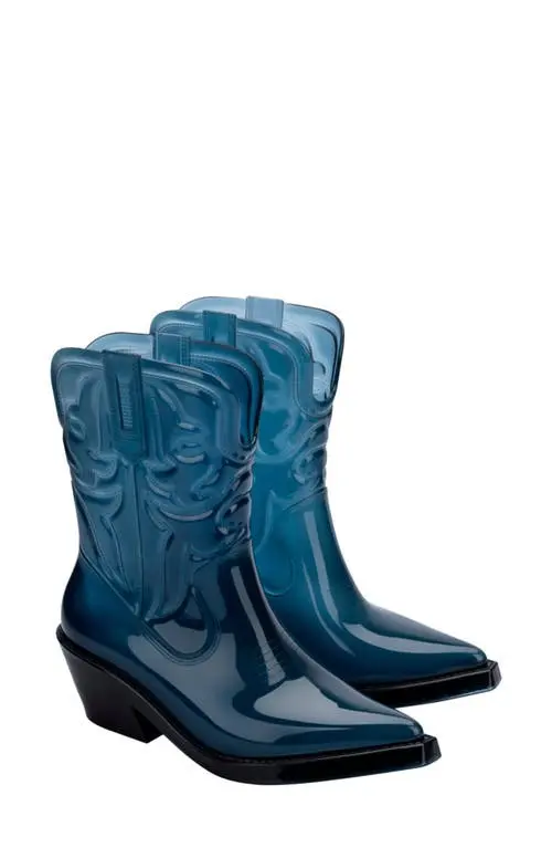 Melissa Texas Cowboy Boot - Transparent Blue