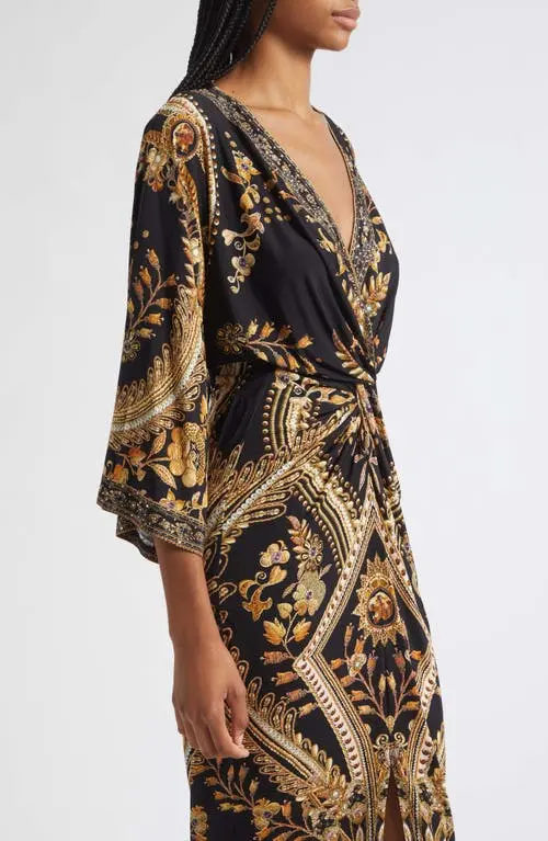 Camilla Twist Detail Jersey Midi Dress - Taurus Rising