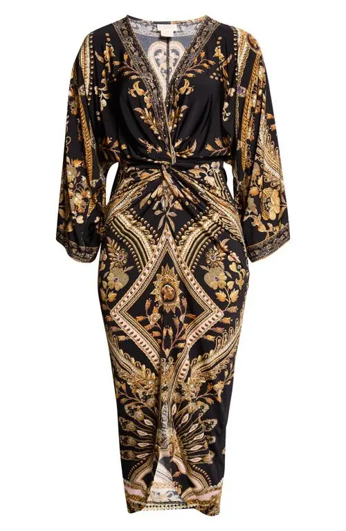 Camilla Twist Detail Jersey Midi Dress - Taurus Rising