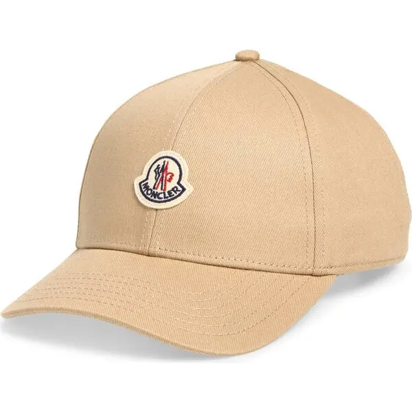 Moncler Logo Patch Baseball Cap - Sesame