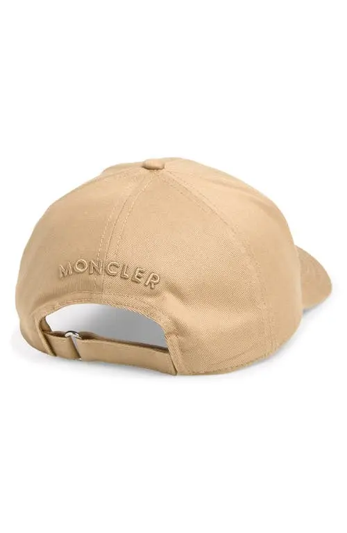 Moncler Logo Patch Baseball Cap - Sesame