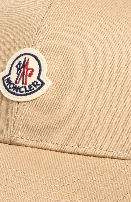 Moncler Logo Patch Baseball Cap - Sesame