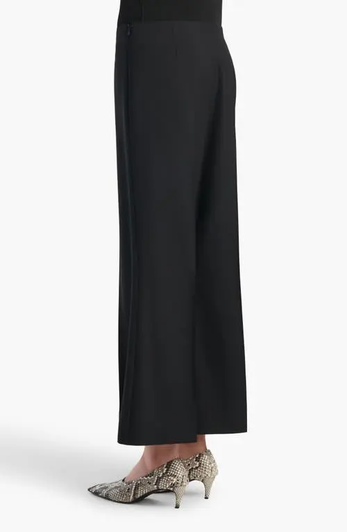 Khaite Walter Virgin Wool Kick Flare Crop Pants