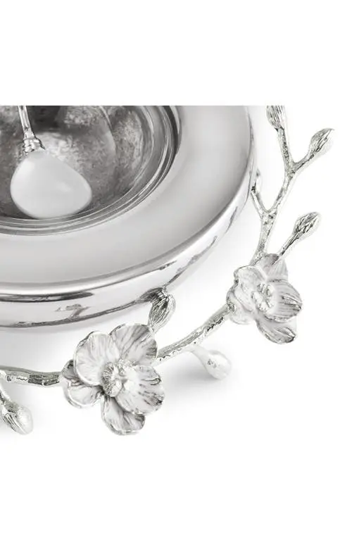Michael Aram Silver Orchid Caviar Dish