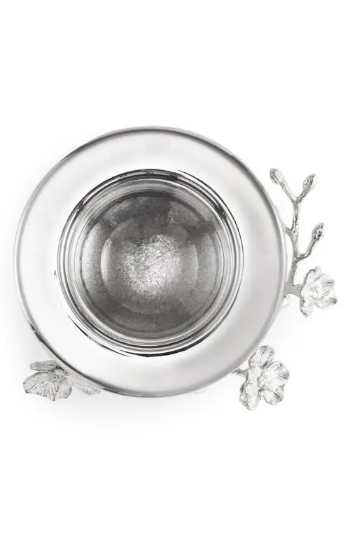 Michael Aram Silver Orchid Caviar Dish