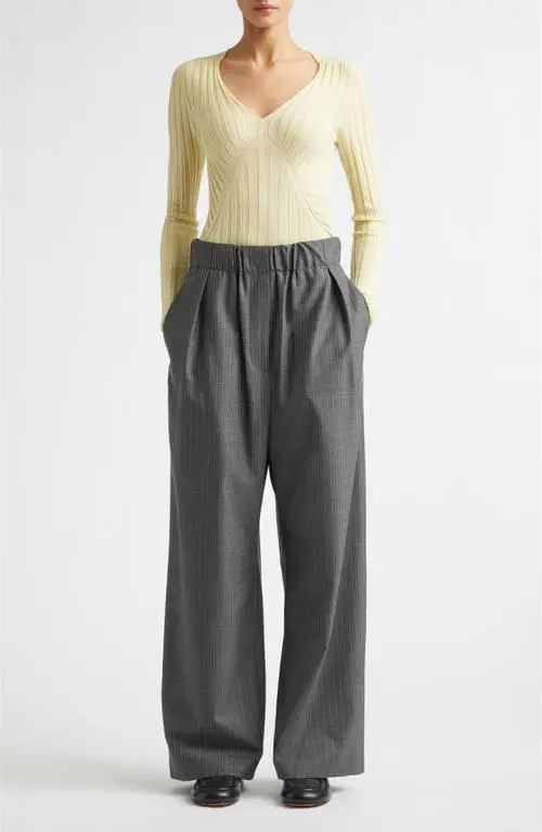 JIL SANDER Engineered Cashmere & Silk Rib Sweater