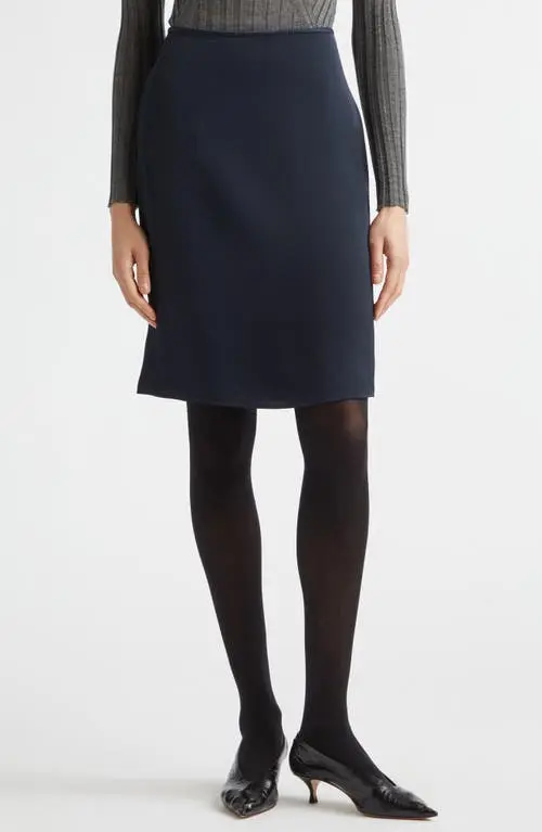 JIL SANDER Sablé Satin A-line Skirt - Midnight