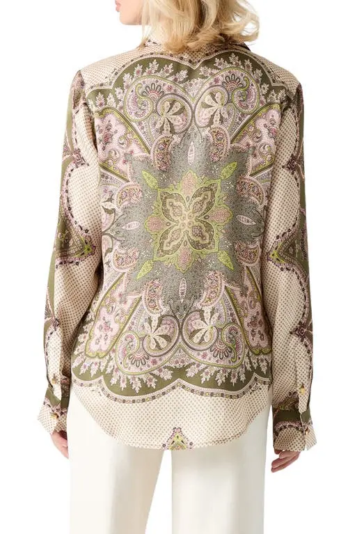 MARCIANO Melissa Mixed Print Button-up Shirt