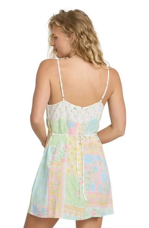 BILLABONG Little Crush Mini Dress With Patchwork Floral Prints