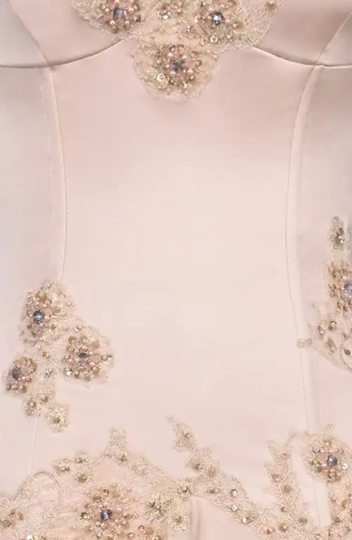 House Of Cb Saloma Satin Georgette Gown