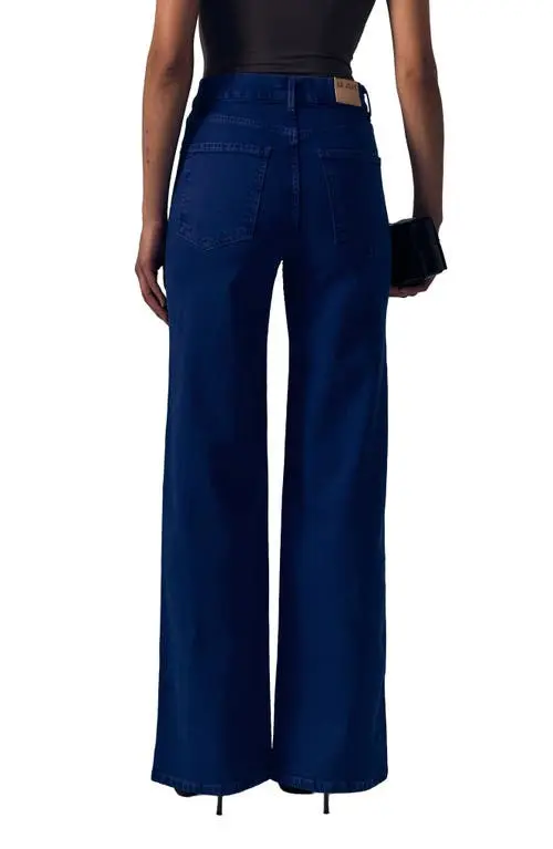 LE JEAN High Waist Wide Leg Column Jeans
