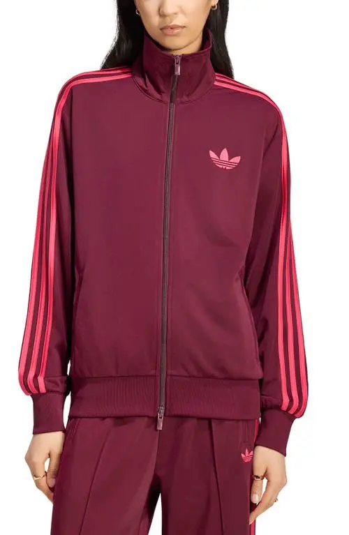 ADIDAS ORIGINALS Adicolor Classic Firebird 3-stripes Tricot Track Jacket - Maroon/power Pink