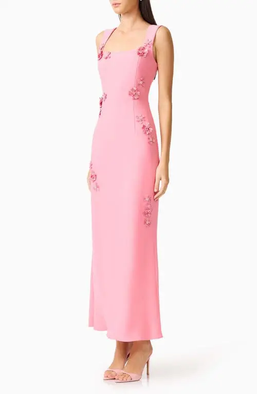 ELLIATT Hayley Beaded Floral Appliqué Sheath Gown