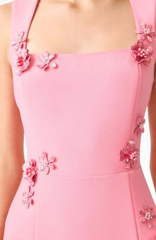 ELLIATT Hayley Beaded Floral Appliqué Sheath Gown