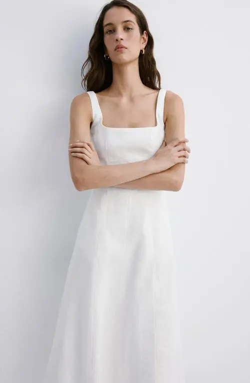 Mango Sleeveless A-line Midi Dress
