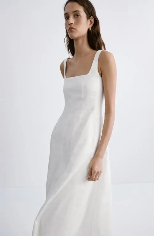 Mango Sleeveless A-line Midi Dress