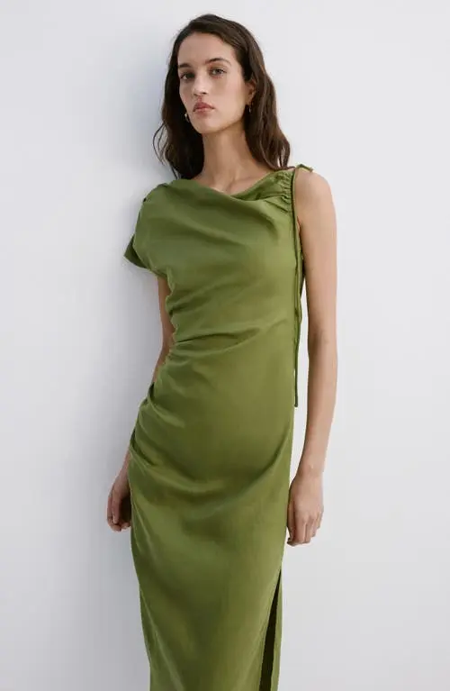 Mango One-shoulder Midi Dress