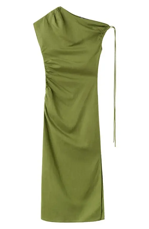 Mango One-shoulder Midi Dress