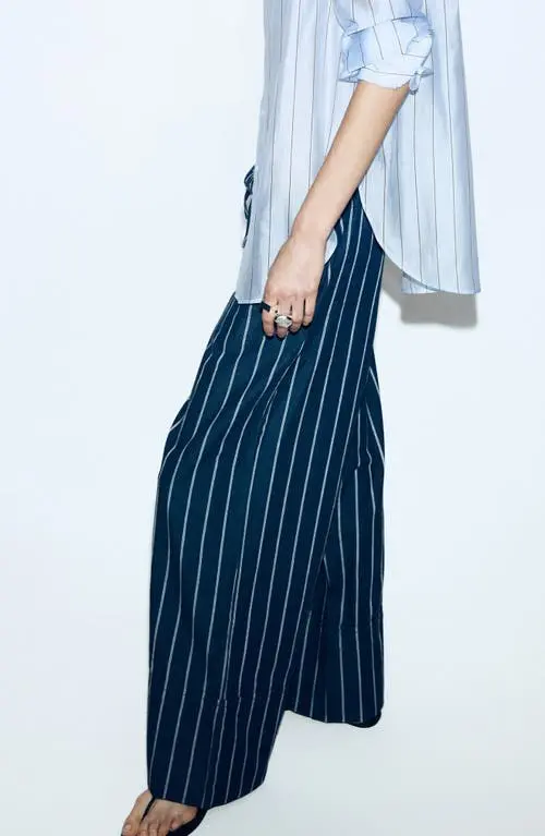 Mango Stripe Drawstring Pants