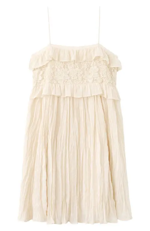 Mango Crinkle Lace Sleeveless Dress