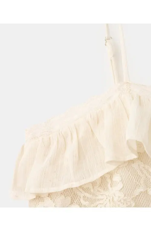 Mango Crinkle Lace Sleeveless Dress