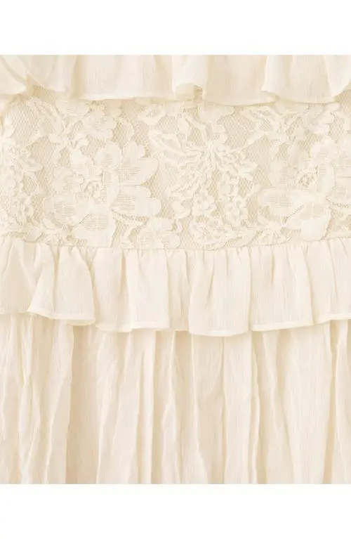 Mango Crinkle Lace Sleeveless Dress