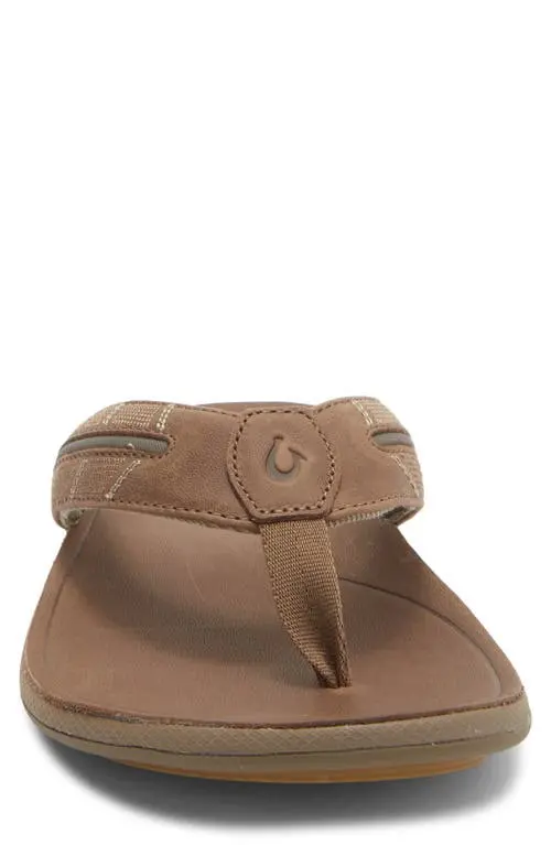 Olukai Tuahine Waterproof Flip Flop - Mustang/mustang