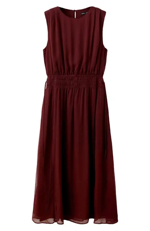 Mango Sleeveless Gathered Waist Dress