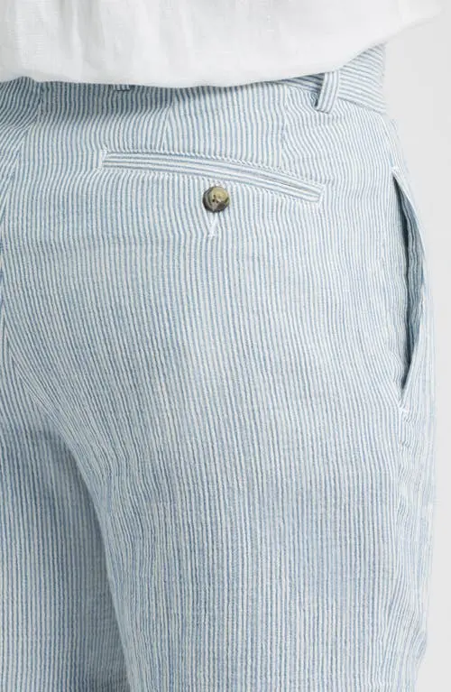 Berle Cotton Seersucker Flat Front Shorts