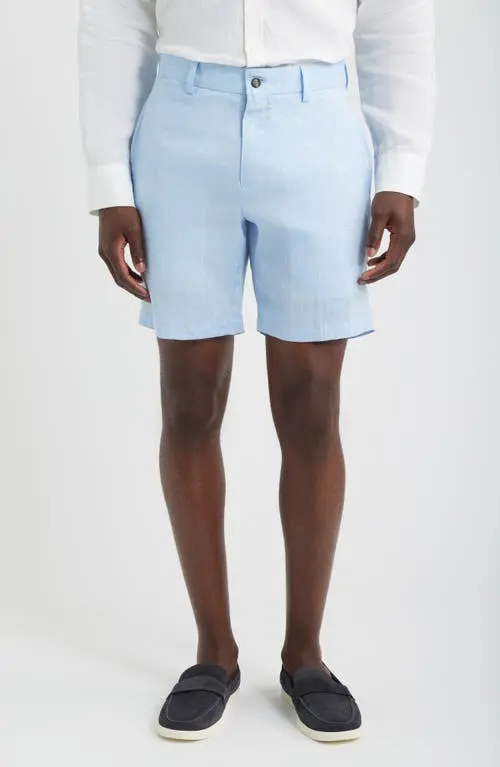 Berle Flat Front Linen Shorts