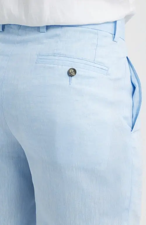 Berle Flat Front Linen Shorts