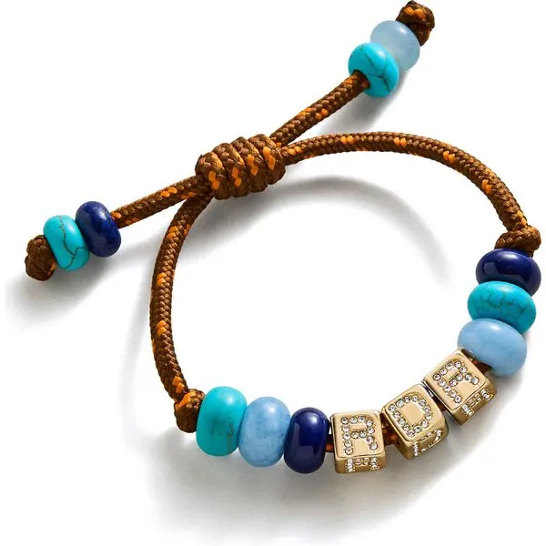 Baublebar Block Letter Semi-precious Bead Cord Bracelet - Brown