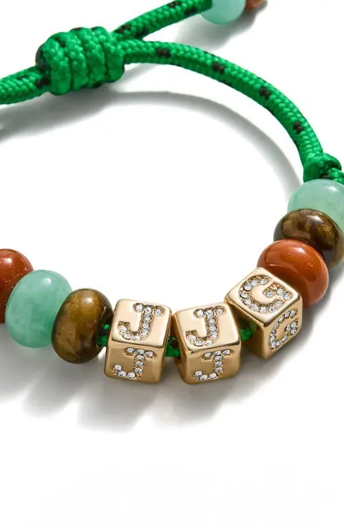 Baublebar Block Letter Semi-precious Bead Cord Bracelet - Green