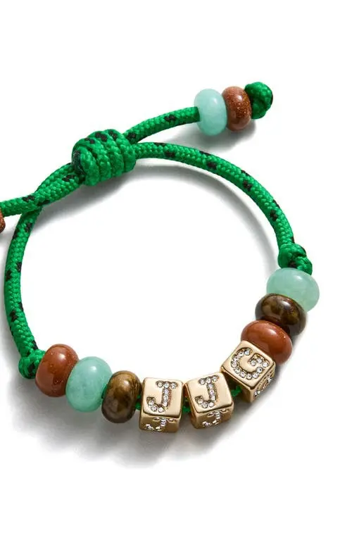 Baublebar Block Letter Semi-precious Bead Cord Bracelet - Green