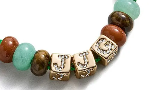 Baublebar Block Letter Semi-precious Bead Cord Bracelet - Green
