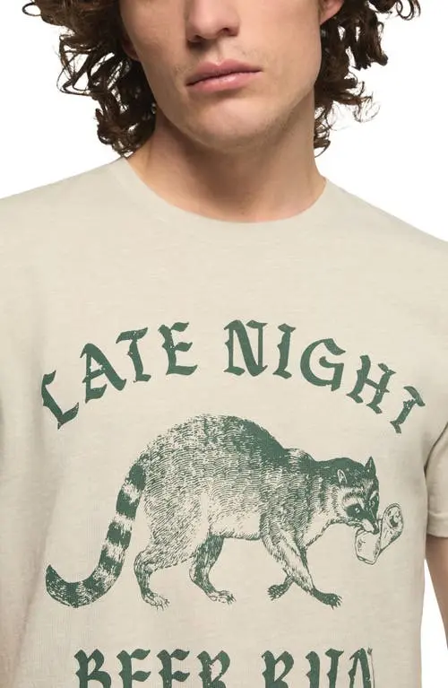 Lucky Brand Beer Racoon Graphic T-shirt