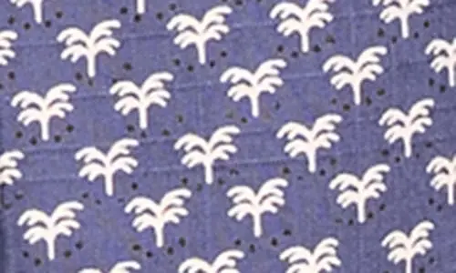 Lucky Brand San Gabriel Short Sleeve Cotton Button-up Shirt - Blue Print
