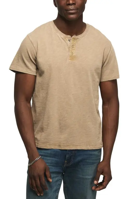 Lucky Brand Weekend Slub Cotton Henley - Timber Wolf