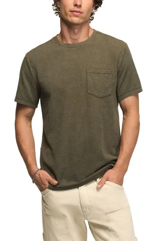Lucky Brand Textured Pocket T-shirt - Toadstool