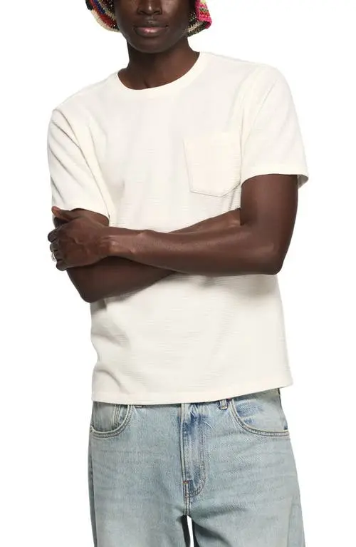 Lucky Brand Textured Pocket T-shirt - Vaporous Gray