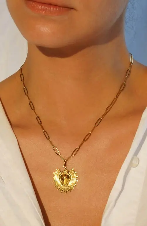 KOZAKH 14k Plated Power Heart Charm Pendant
