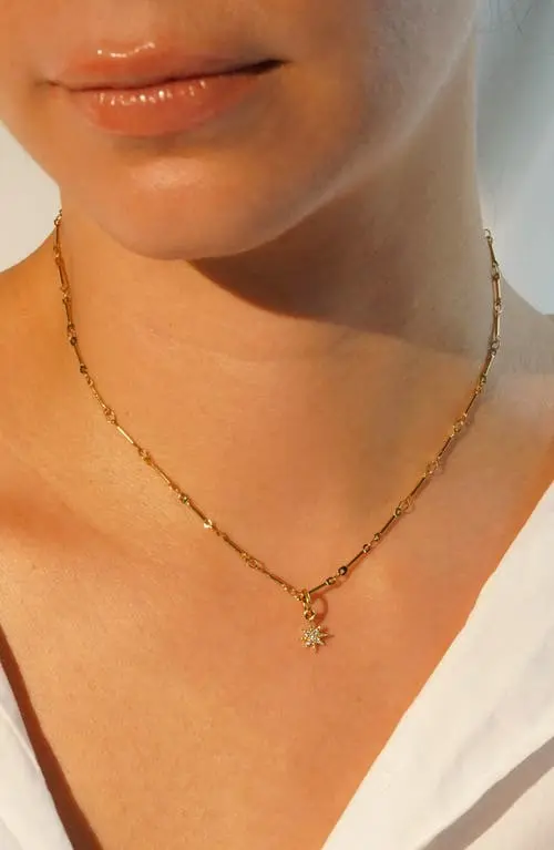 KOZAKH 6-point Star Charm With Cubic Zirconia - Gold