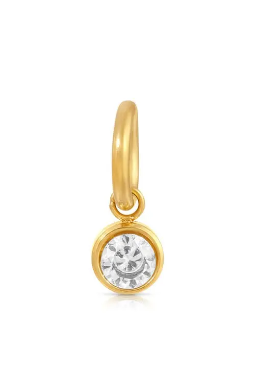 KOZAKH Cubic Zirconia Bezel Charm - Gold