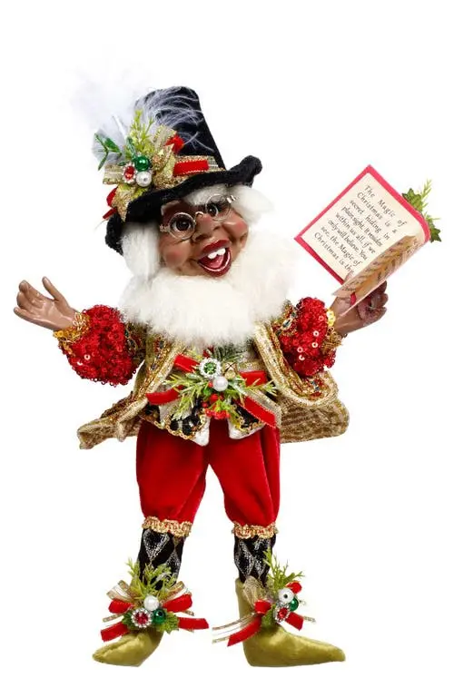 MARK ROBERTS African American Christmas Carol Elf - Red