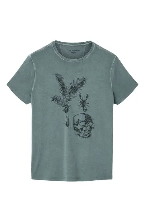 John Varvatos Skull & Scorpion Embroidered Organic Cotton T-shirt