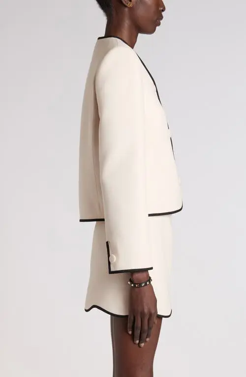 Valentino Garavani Crepe Couture Wool & Silk Jacket